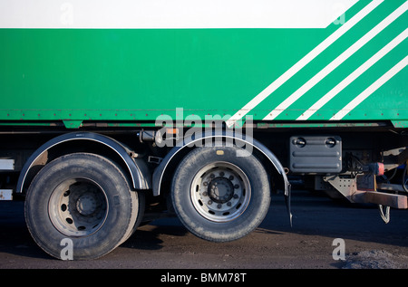 Raised liftable bogie at truck double rear axle Stock Photo - Alamy