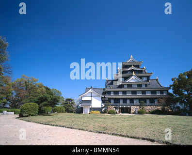 The keep of Okayama Castle Stock Photo - Alamy