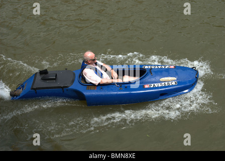Power Mokai jet craft cruises on Erie Canal Stock Photo - Alamy