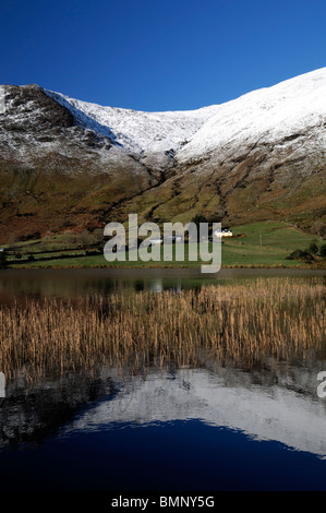 Lough lake brinn brin black valley killarney kerry snow cover covered ...