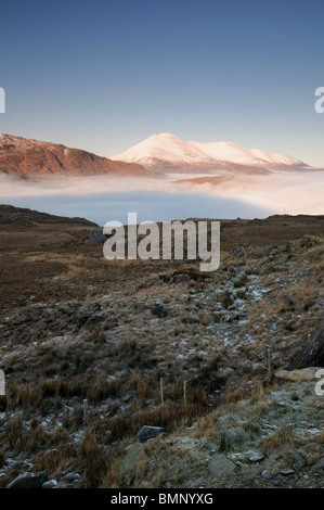 mcgillycuddys reeks killarney kerry ireland snow cover covered ...