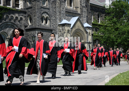 University graduation procession in front of University College at the ...