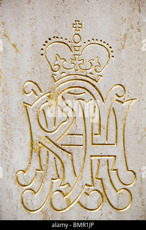 RAH initials emblem on entrance to Royal Albert Hall London UK Stock ...