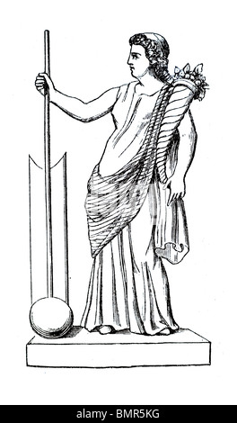 Fortuna, Roman goddess of fortune, chance or luck. With a gubernaculum ...