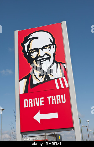 Kentucky Fried Chicken KFC Drive Thru logo Czech Republic Stock Photo ...