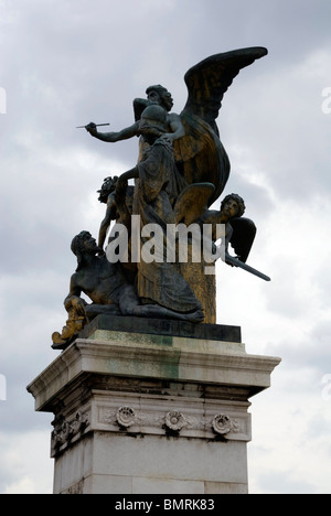 Statue at the Victor Emanuel Monument also known as the Wedding Cake ...