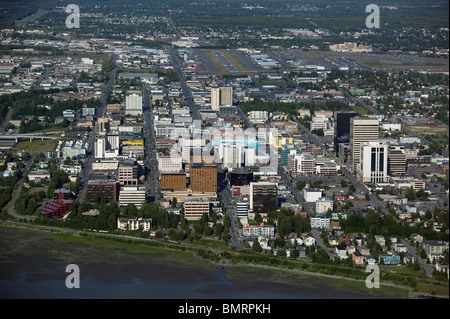 aerial view above Anchorage Alaska Stock Photo - Alamy