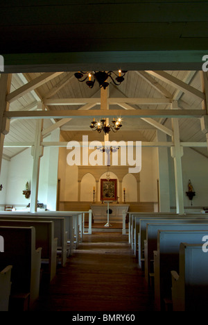 Interior Chapelle des Attakapas church Vermilionville Cajun Creole ...