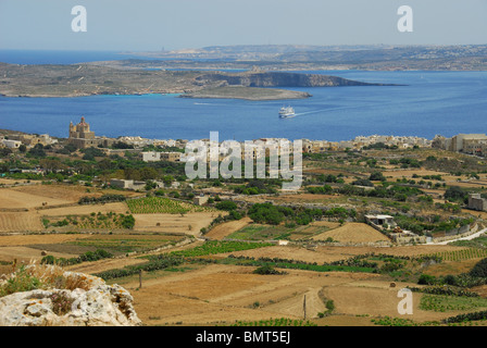 An aerial view of the Islands of Gozo and Comino in Malta Stock Photo ...