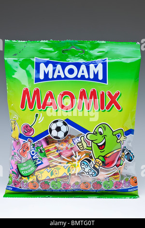 Green bag of Maoam Maomix sweets Stock Photo - Alamy