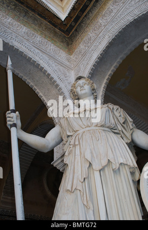 Statuette of Astarte-Tanit in the courtyard, Casa de Pilatos, Seville ...
