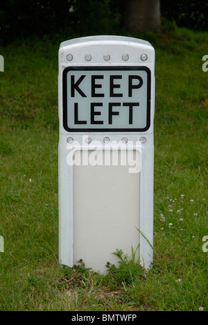 Keep Left Road Traffic Bollard uk Sign Signs Stock Photo: 22978132 - Alamy
