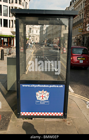 A City of London Police security checkpoint on Queen Victoria street ...