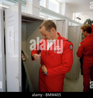 Pilots of the the 'Red Arrows', Britain's Royal Air Force aerobatic ...
