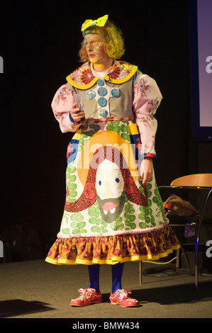 Artist Grayson Perry pictured speaking about his work at Hay Festival ...