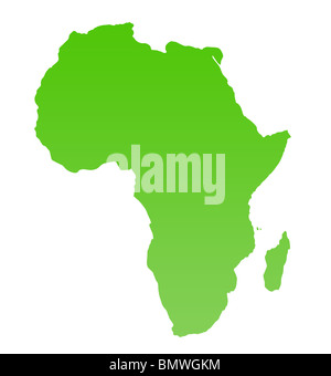 Green Africa map Stock Photo - Alamy