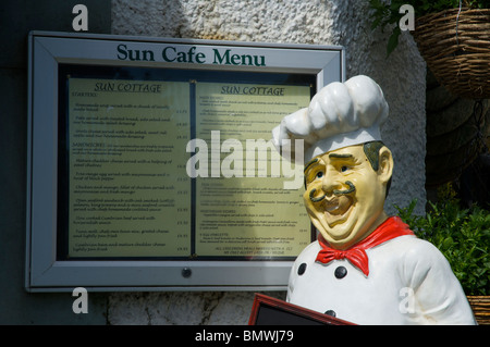 Menu at Sun Cafe, Hawkshead, Cumbria, England UK Stock Photo - Alamy