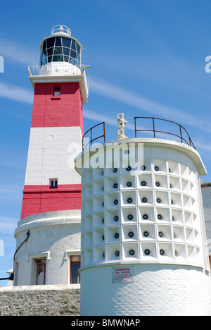 Lighthouse and foghorn Stock Photo - Alamy
