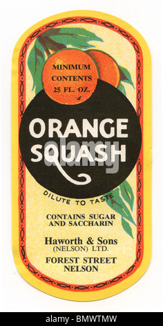 Orange Fruit Label Stock Photo - Alamy