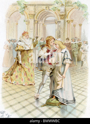 Cinderella dancing at the ball with the prince Stock Photo - Alamy