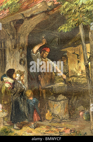 Blacksmith - Victorian period Stock Photo: 112495828 - Alamy