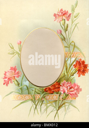Frame with carnation flowers Stock Photo - Alamy
