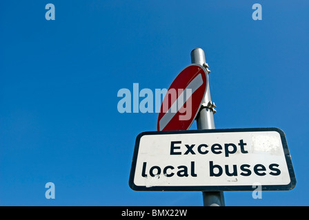 british road sign indicating no u-turns for the next 1.3 miles Stock ...