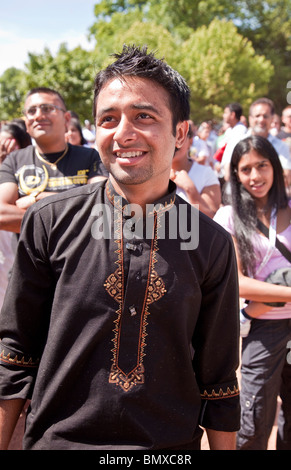A Scottish-Asian young man in a kilt is drum major at the Queen Mary ...