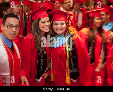High school graduation ceremony at KIPP Academy, a nationally ...