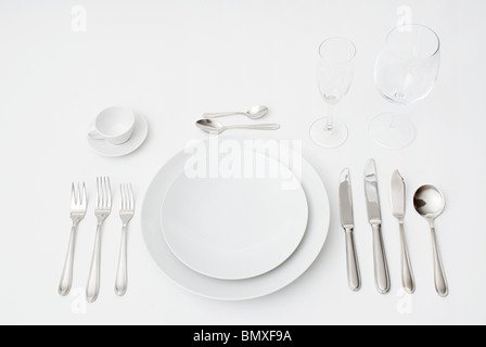 Formal place setting Stock Photo - Alamy