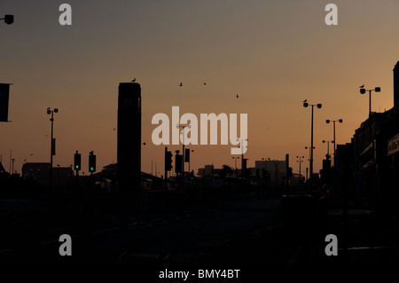 Dawn on the seafront in Rhyl Stock Photo - Alamy