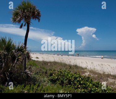 From the boardwalk at Indialantic on the East coast of Florida Stock ...