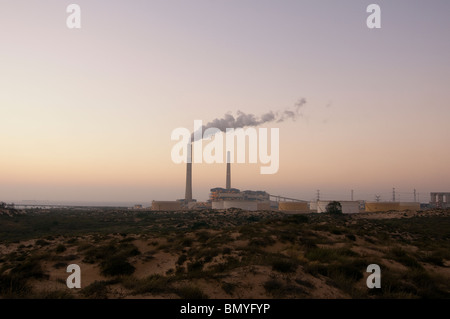 The coal-fired power plant Rutenberg Power Station operated by Israel ...