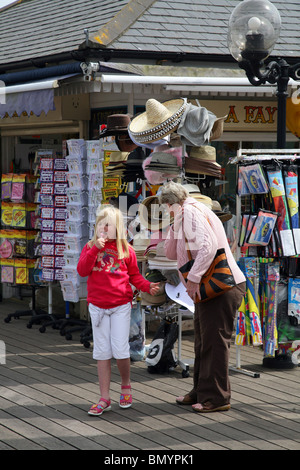 Souvenir stalls on the beach promenade of Progreso, Yucatan, Mexico ...