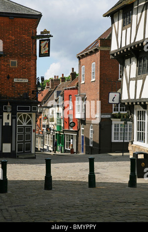 Exchequer Gate of Lincoln Cathedral framed by intricate Gothic ...
