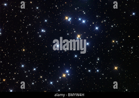 Messier 44, the Beehive Cluster, with stars Asellus Borealis at top and ...