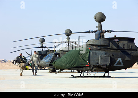OH-58D Kiowa Warrior helicopters with C Troop, 1st Squadron, 6th ...