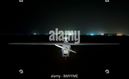 An RQ-5 Hunter unmanned aerial vehicle on the tarmac at COB Speicher ...