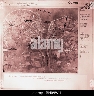 Cowes - Isle of Wight 1940 Luftwaffe Aerial Image Harbour Stock Photo ...