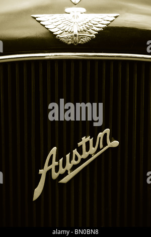 Black Austin classic car front Stock Photo - Alamy