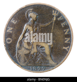 1899 British Victorian Penny coin Stock Photo - Alamy