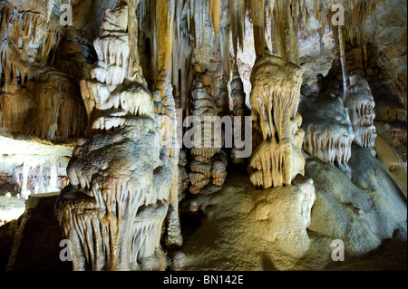 View inside the limestone Caves of Campanet in Majorca, Spain 2010 ...