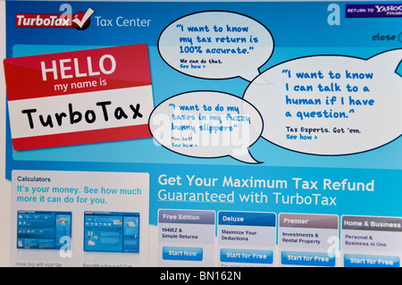 TurboTax website screenshot Stock Photo - Alamy