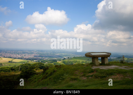 View over the of Cheshire Plains from near Rawhead Farm on the Stock ...