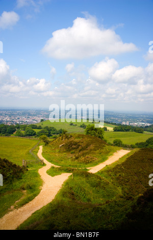 View over Eddisbury Hill and Macclesfield from Teggs Nose Country Park ...