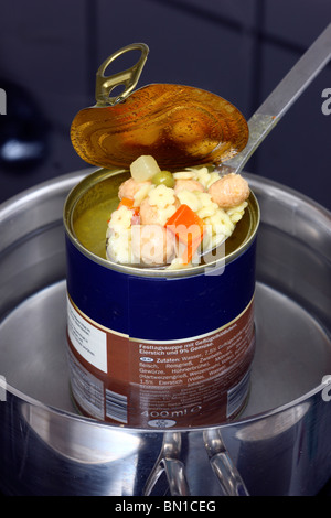 Heating of ready-to-serve meals in hot water. Convenience food products ...