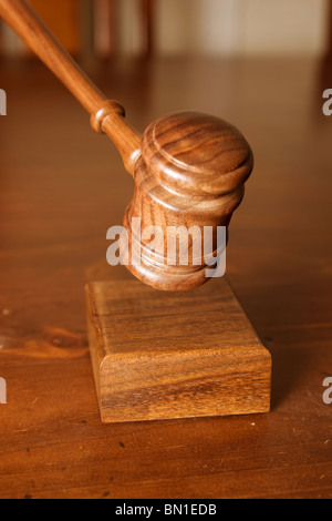 judges gavel coming down and hitting the block gavel blurred for ...