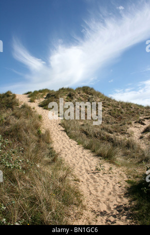 The sand dunes of the Sefton Coast, Merseyside, England. The Sefton ...