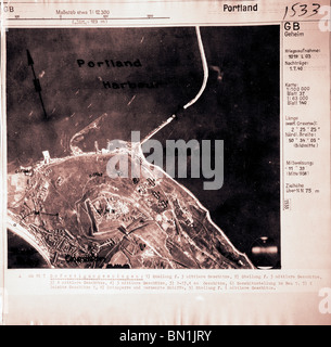 Portland Harbour - Dorset 1940 Naval Base Luftwaffe Aerial Image Stock ...