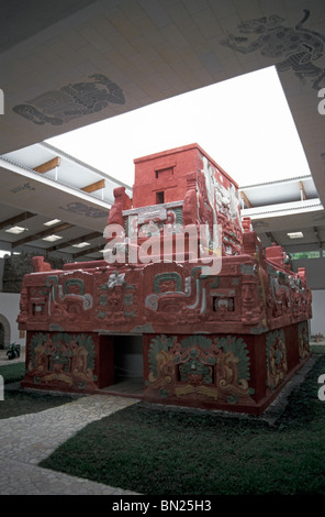 Replica of the Rosalila temple in the Copan Sculpture Museum at the Mayan ruins of Copan ...